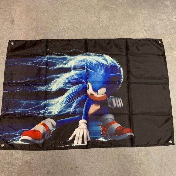 Art | Sonic The Hedgehog Custom Wall Flag Banner Tapestry 2 X 3 Ft ...